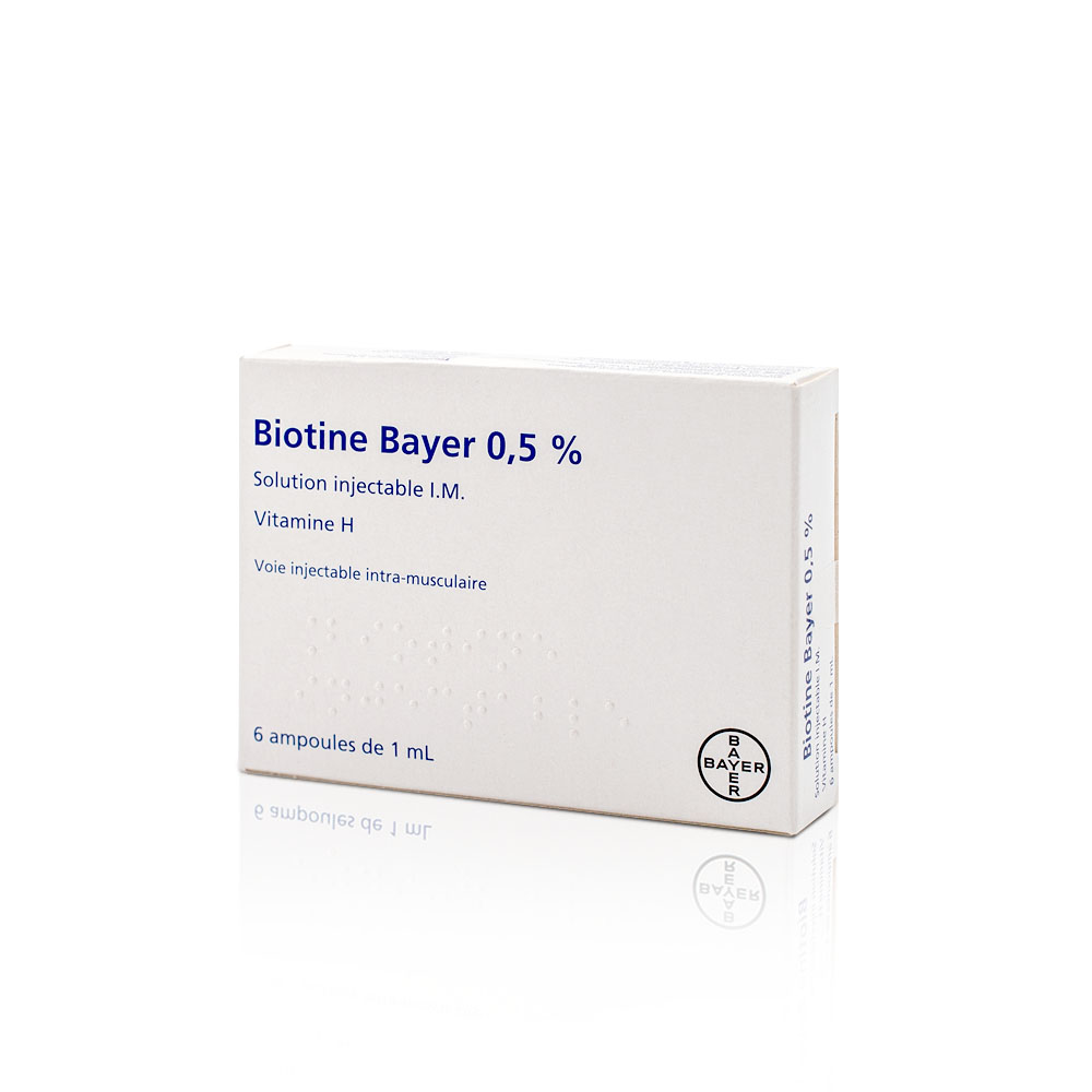 Biotin 0.5%, Vitamin H, IM Injectable Solution - 6 x 1ml ampoules ...